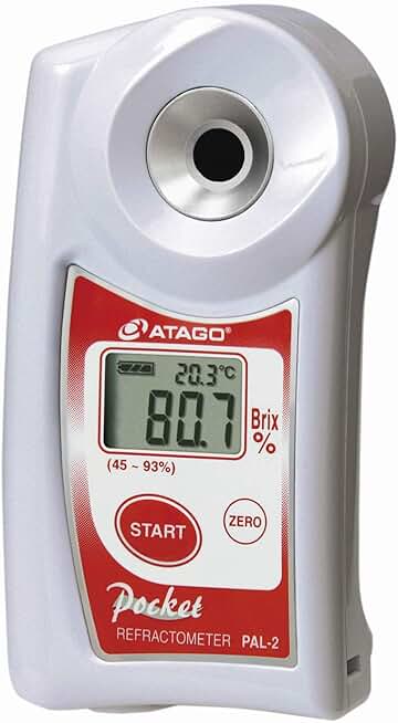 Atago 3820 PAL-2 High Range Digital Hand-Held Pocket Refractometer, Brix 45.0 to 93.0% - Arizona ...