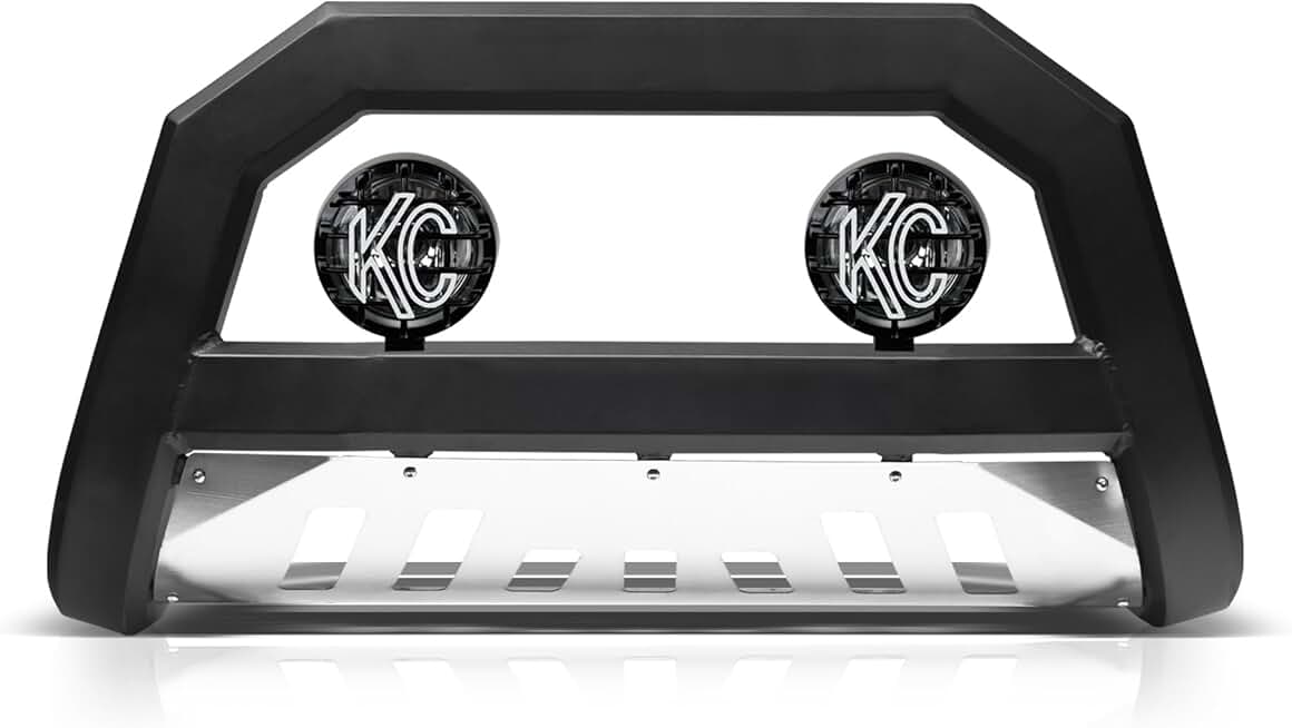 Armordillo AR Bull Bar With 2x KC Hilites 6" Round Fog Lights Fits 2006 ...