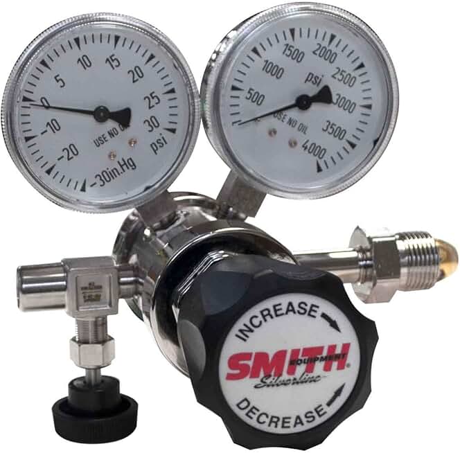 Electric Silverline Series High Purity Gas Regulator 0 to 15 psi, 2 ...