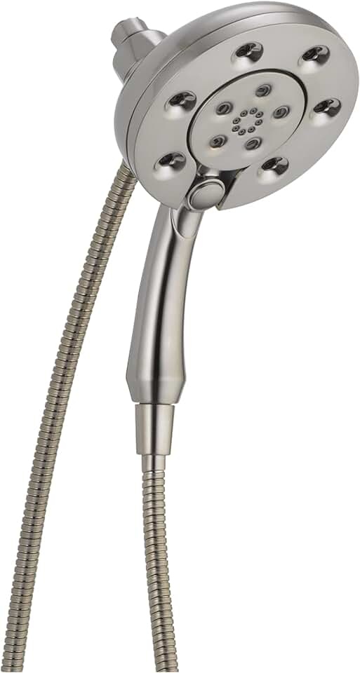 Delta Faucet 4-Spray In2ition 2-in-1 Dual Shower Head with HandHeld ...