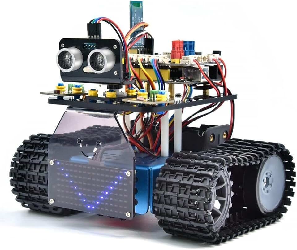 DIY Mini Smart Tank Robot v3.0 - programmable stem Toy car kit ...