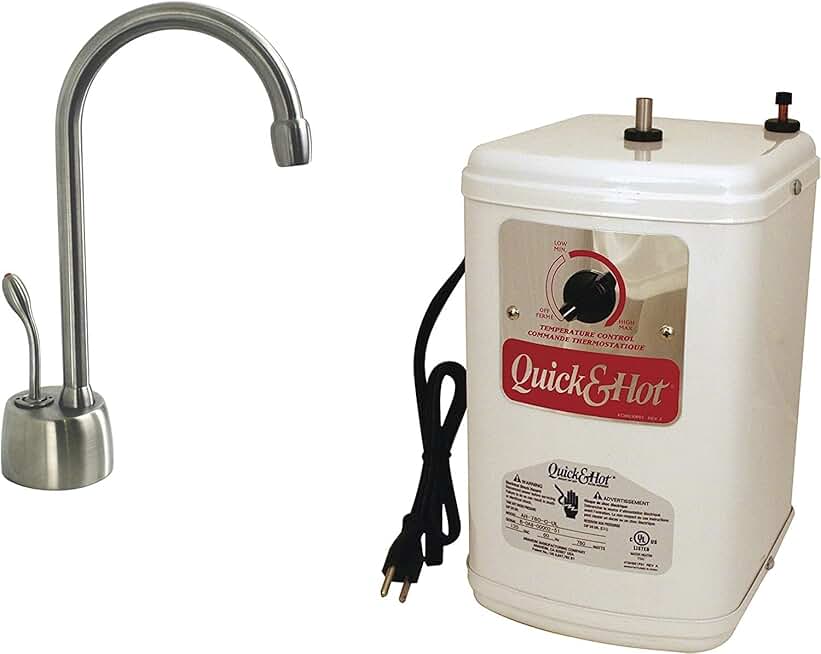 Westbrass A271H-20 Velosah 9" 1-Handle Hot Water Dispenser Faucet with ...