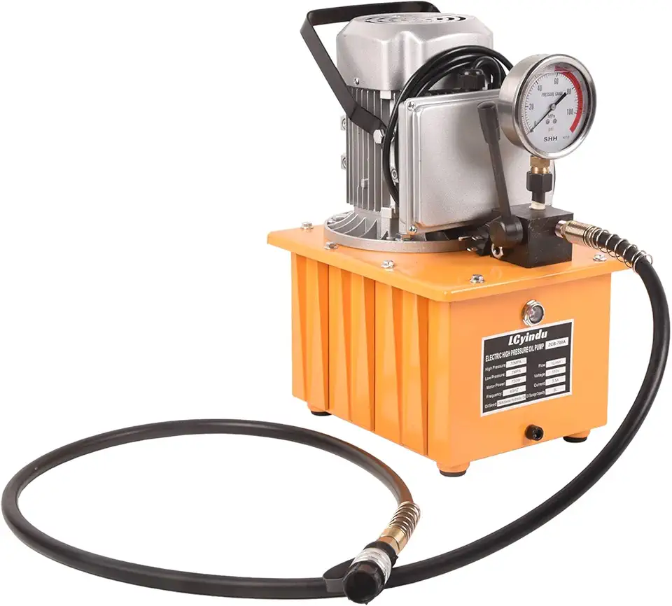 750W 10000 PSI 110V,8L/2.1Gallon Electric Driven Hydraulic Pump Power ...