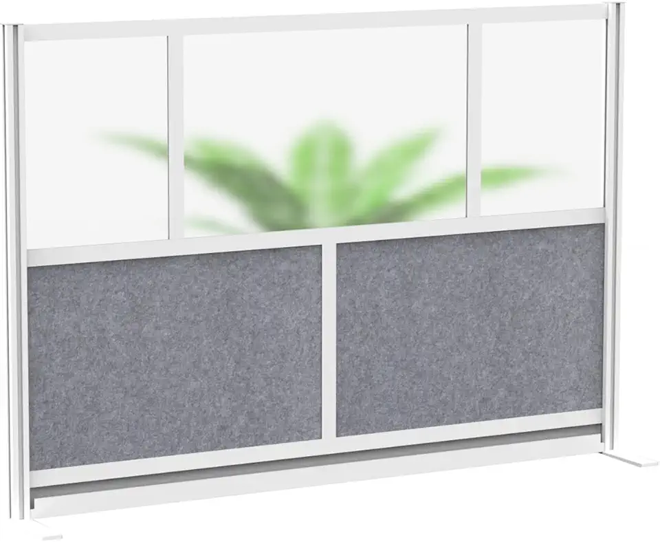 LUXOR MW-7048-FCG Modular Room Divider Wall System - 70" x 48" Starter ...