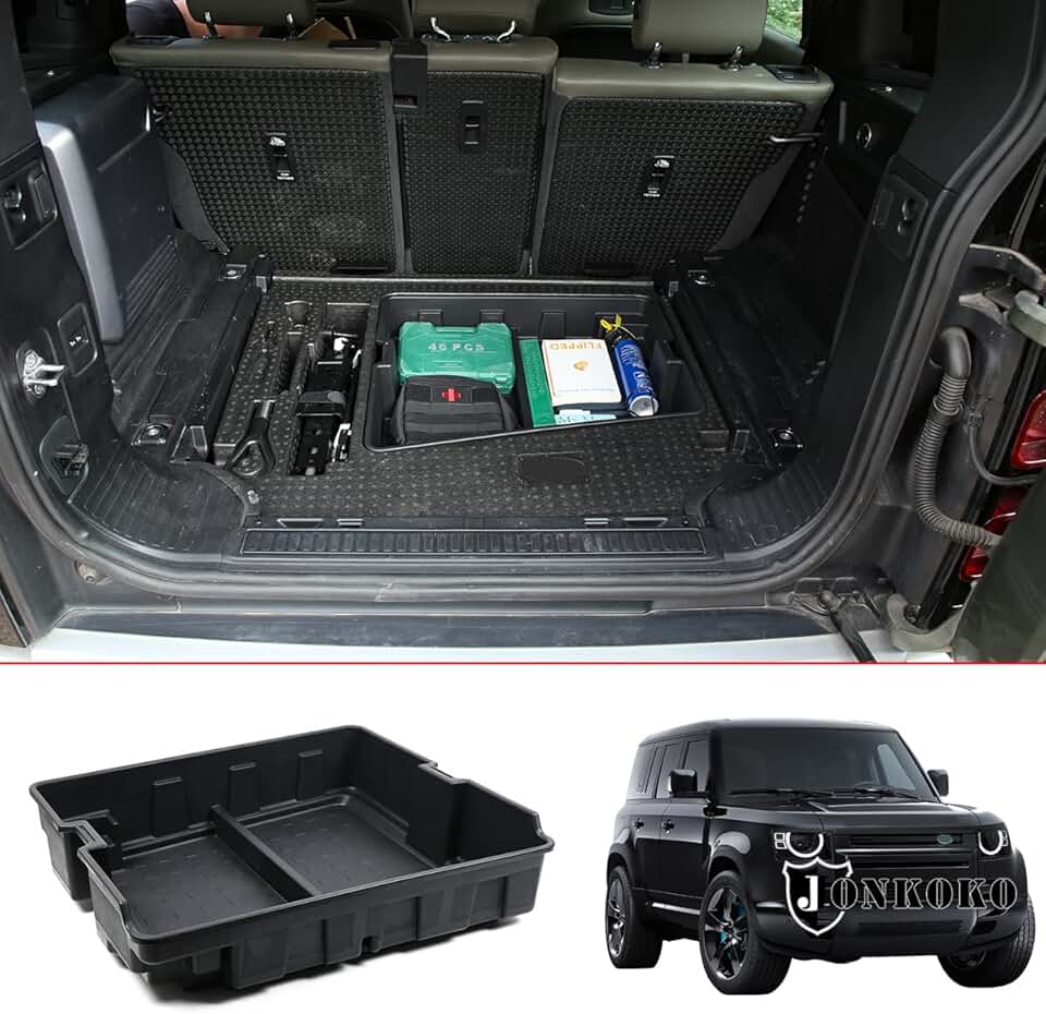 YIWANG Black Aluminum Alloy Car Trunk Storage Basket Organizer For Land ...