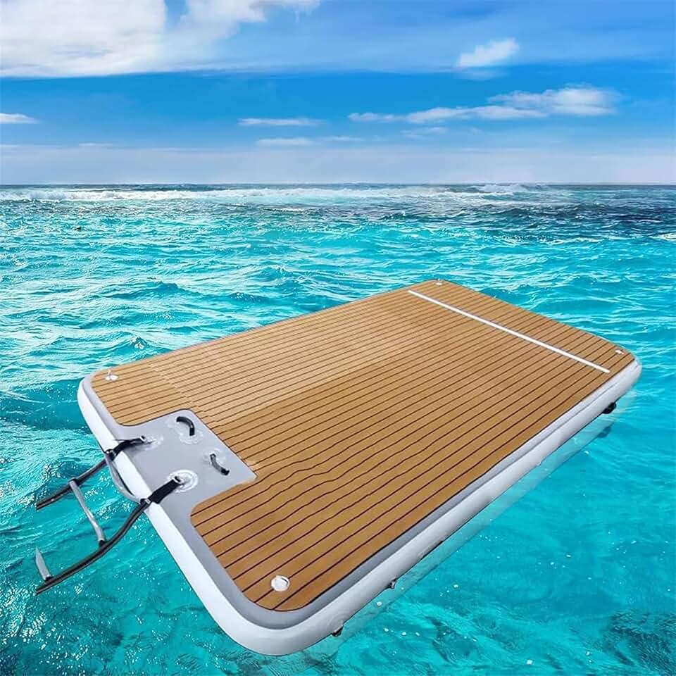 Inflatable Floating Dock Platform Floating Island Raft with Non-Slip ...