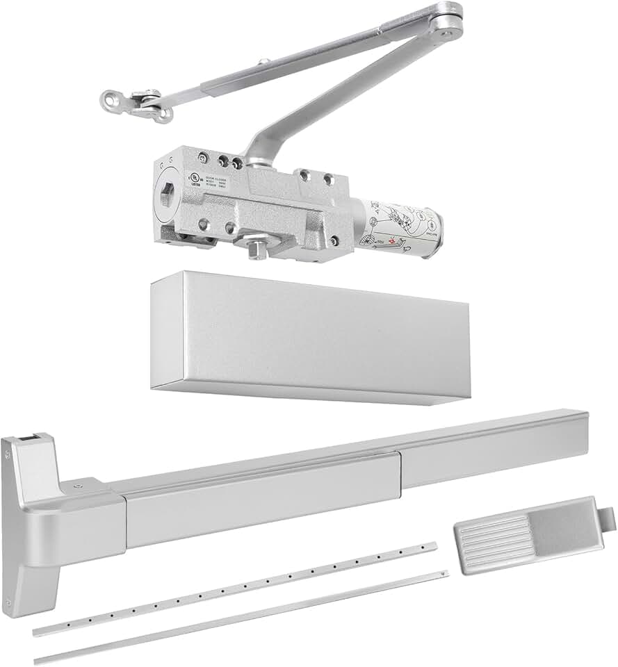 BEAMNOVA 27 Inch Metallic Vertical Rod Door Panic Exit Device Door Push ...