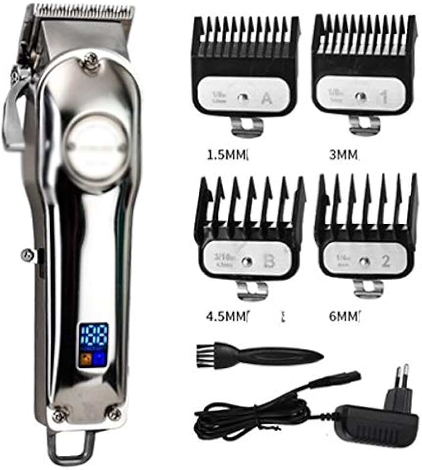 Professional Hair Cutter Clippers All-metal Rechargeable Hair Trimmer ...