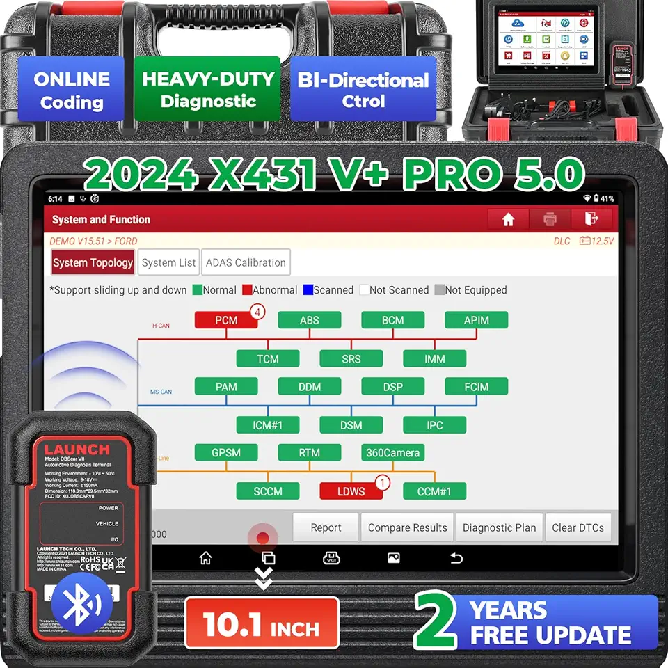 LAUNCH X431 V+ PRO Diagnostic Scan Tool, 2024 Elite Global Version, ECU ...