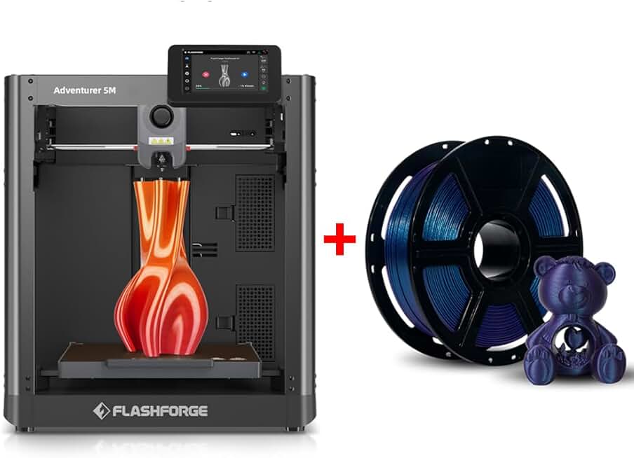 (HS Nebula Purple) Bundle FLASHFORGE Adventurer 5M 3D Printer and FLASHFORGE Nebula Purple High ...