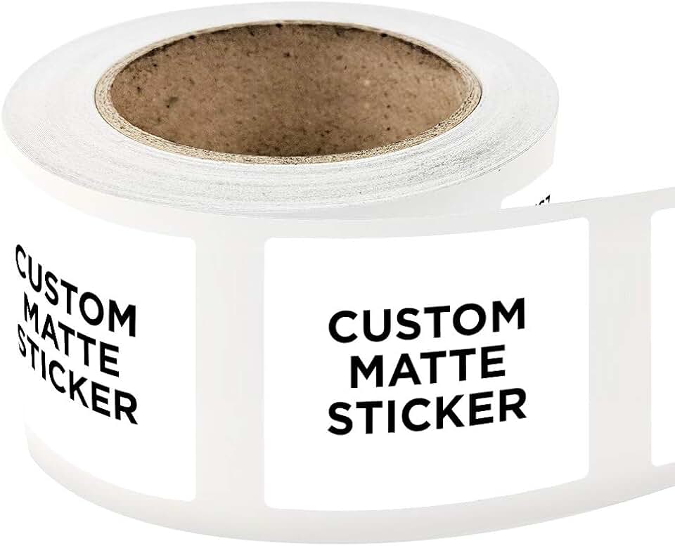 3000 Rectangle Shape Custom Matte Roll Label Stickers 6" x 5" for ...