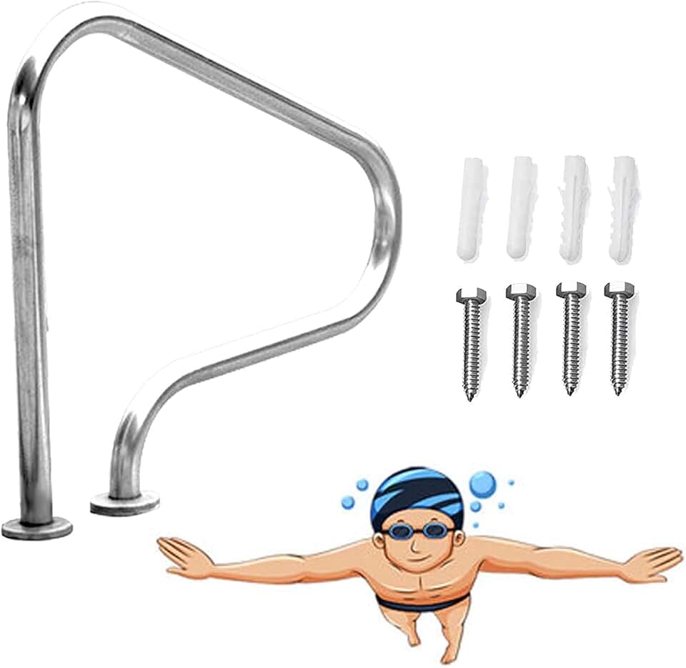 Pool Handrails Pool Hand Rail, Easy Mount Hand Grab Rail w/Curved ...