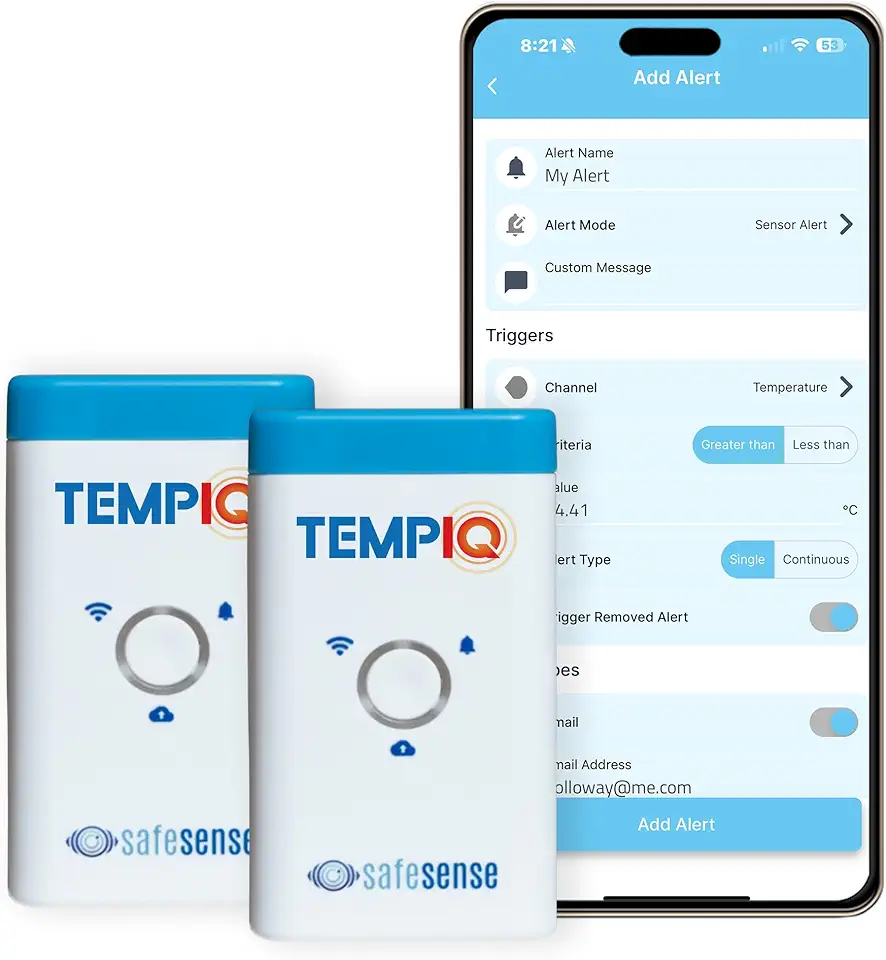 TEMPIQ 2-Pack WiFi Temperature & Humidity Sensor - App Integration ...