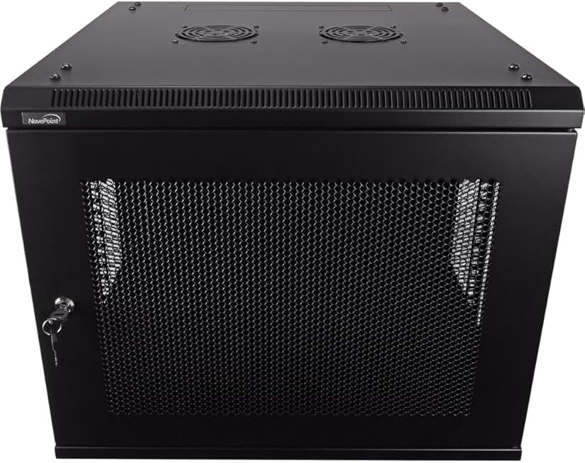 NavePoint 9U Server Rack Enclosure - 23.6” Deep, 9U Wall Mount Network ...