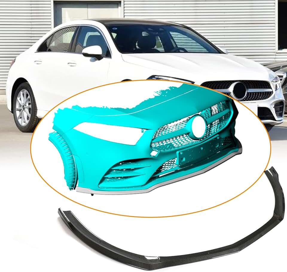 Carbon Fiber Front Bumper Lip Fits for Mercedes Benz A Class W177 V177 ...