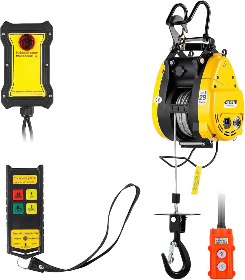 NEWTRY Electric Hoist RapidRise PRO Lift 660lb, 62ft/min Fast Power ...