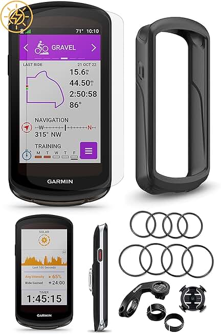 Garmin Edge 1040 (Solar) GPS Bike Computer Bundle - VO2 Max, Maps ...