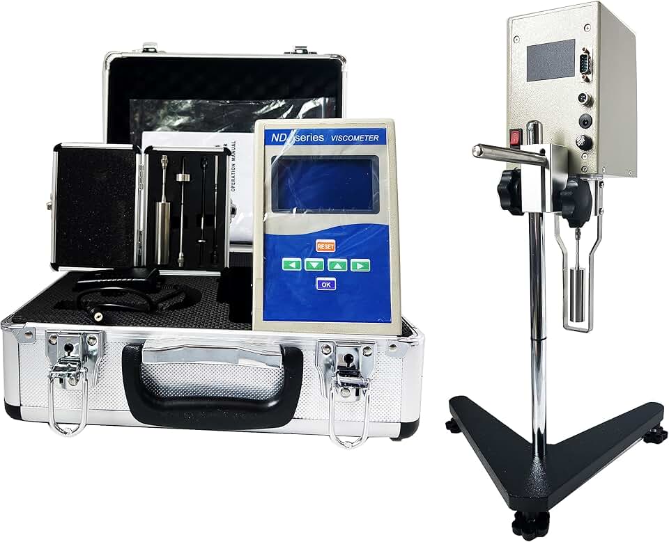 NDJ-8S Rotational Viscometer Viscosimeter Viscosity Meter with 1 ...