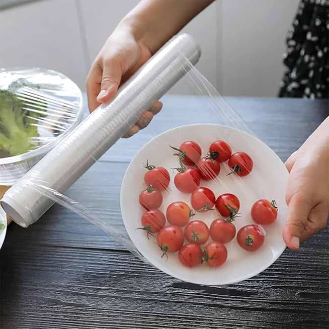Kitchen Plastic Wrap, Fresh Keeping Bag Cling Wrap Plastic Food Wrap ...