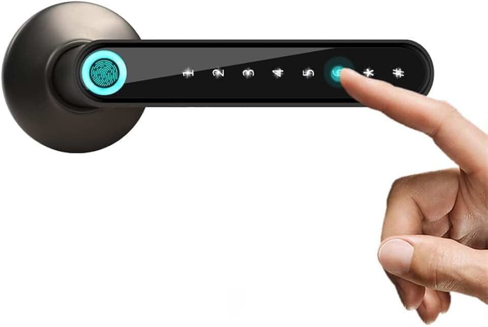 Fingerprint Electronic Door Lock Smart Password Handle Lock APP Unlock ...