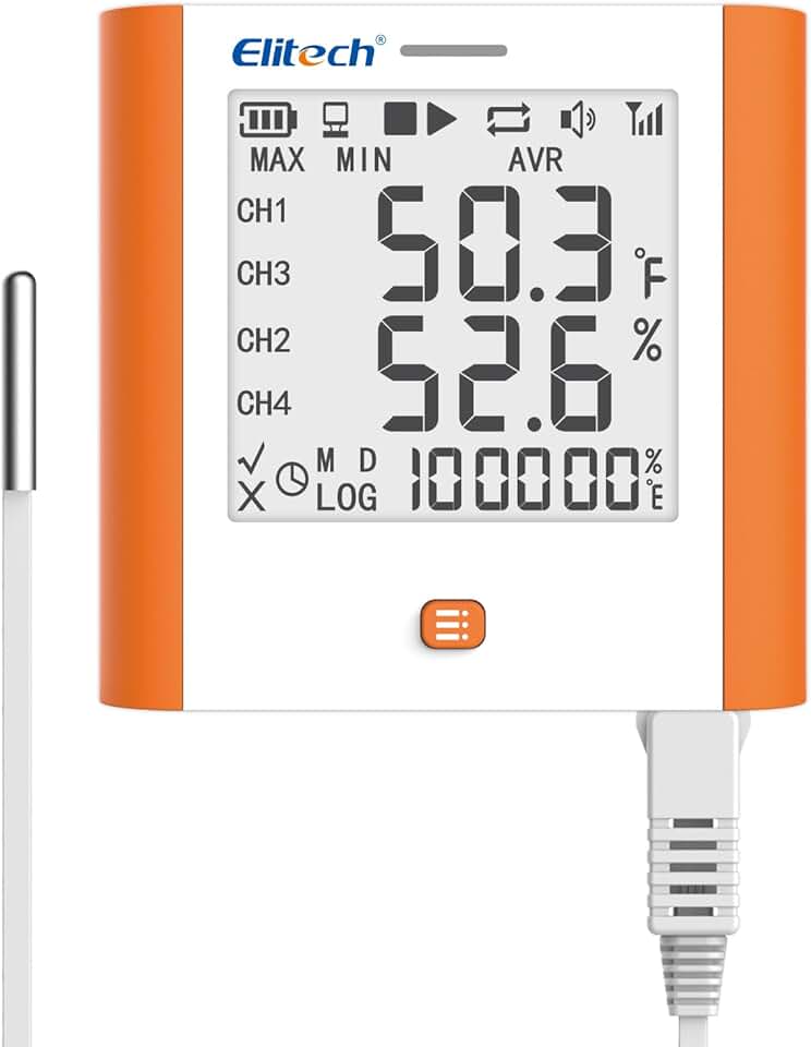 Digital Temperature Humidity Data Logger Medical Refrigerator ...