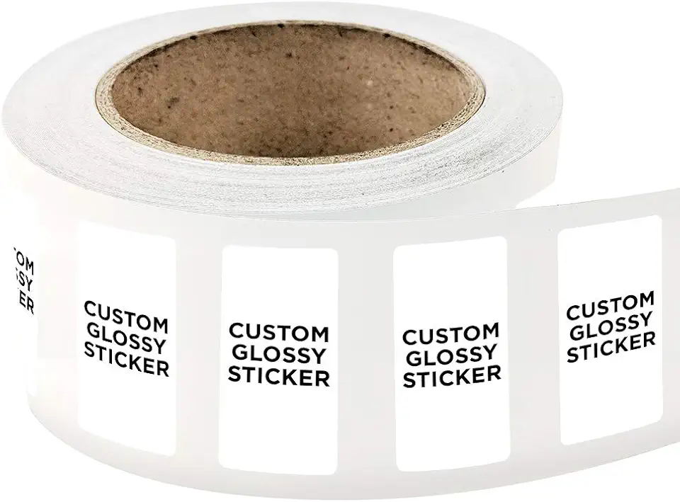 5000 Rectangle Shape Custom Glossy Roll Label Stickers 2" x 4" for ...