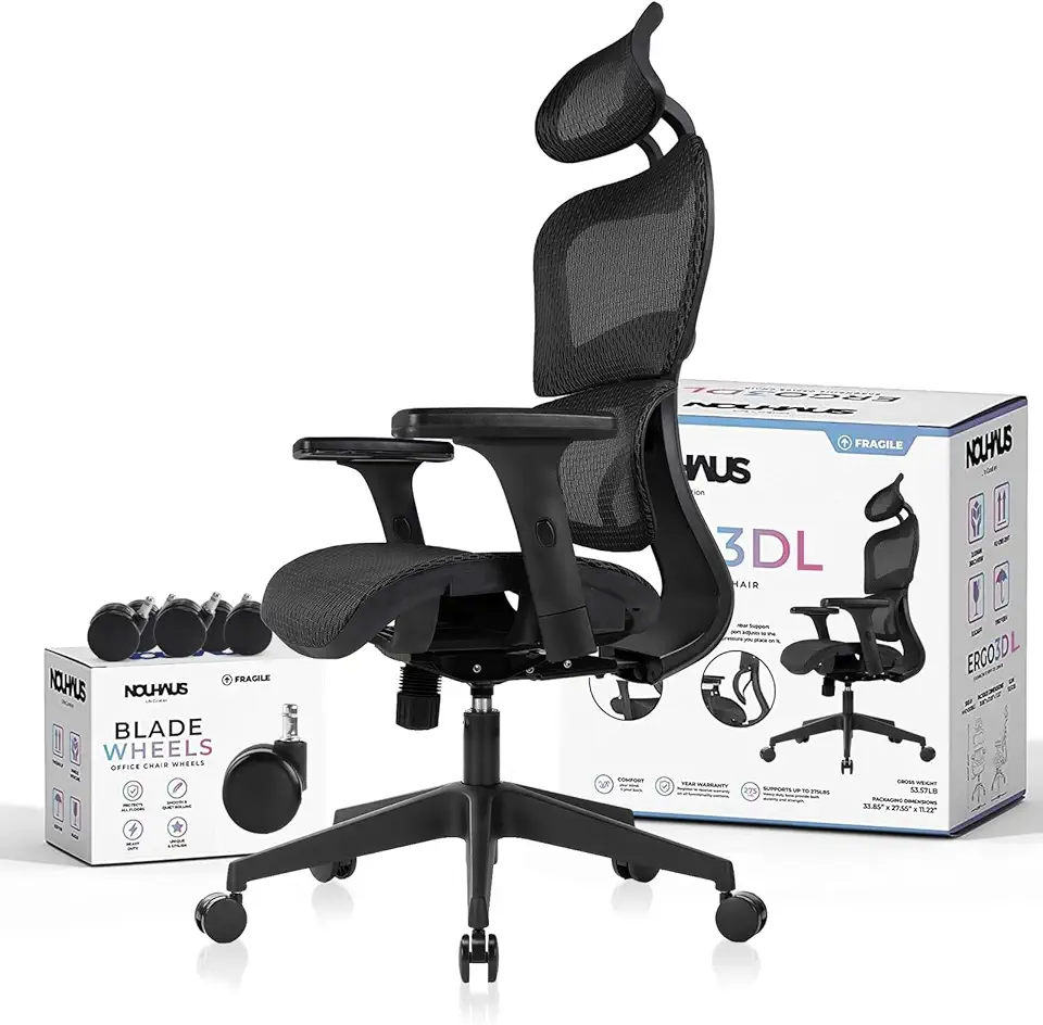 Ergo3dL Home Office Desk Chairs Ergonomic Office Chair High-Back Mesh ...