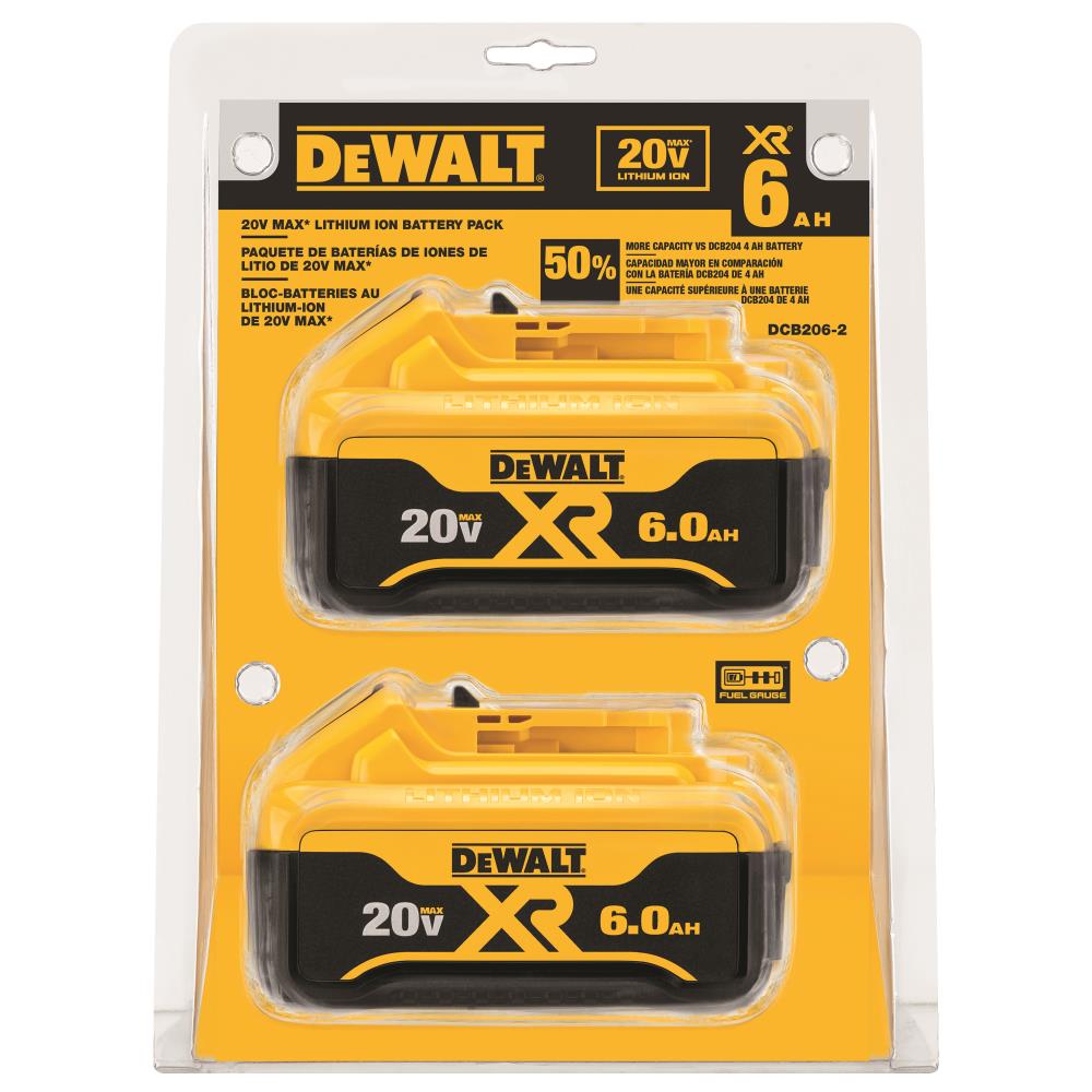 DEWALT 2-Pack 20V MAX* XR 6Ah Battery - Arizona Outlet