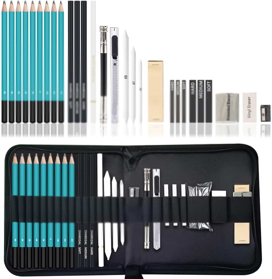 CSCDD 28 Sketching Pencil Set Professional Art Drawing Sketching Pencil Student Sketching ...