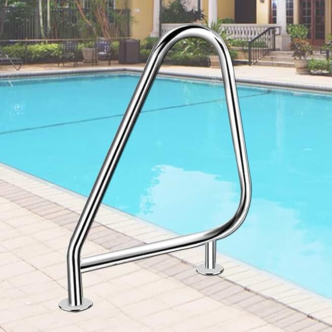 Pool Handrails for Inground Pool – Rustproof Stainless Steel Hand Rail ...
