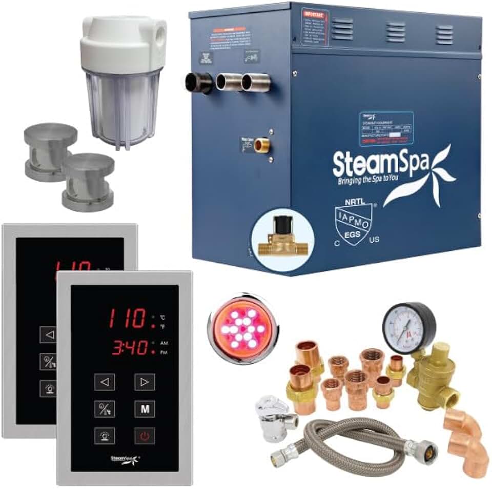 SteamSpa 10.5kW Steam Sauna Generator Executive Bundle 240V Steam ...