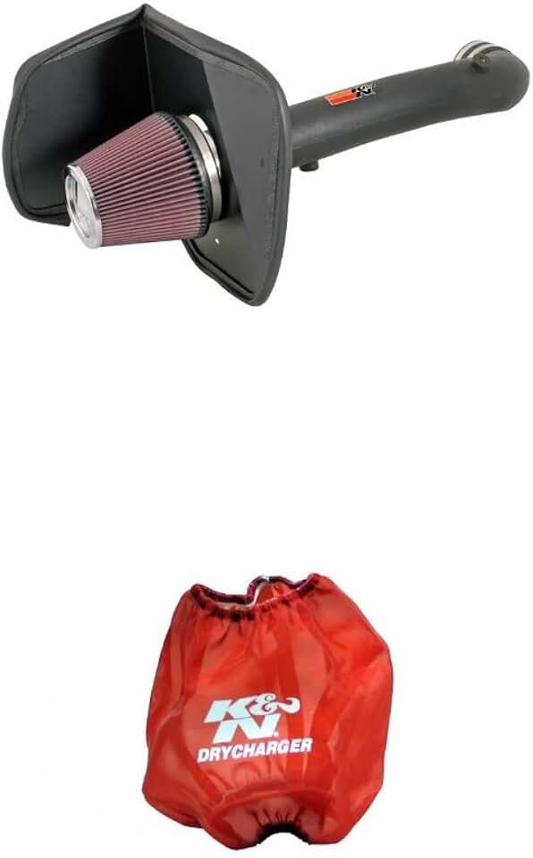 K&N 63-9027 Performance Air Intake System with Red Air Filter Wrap ...