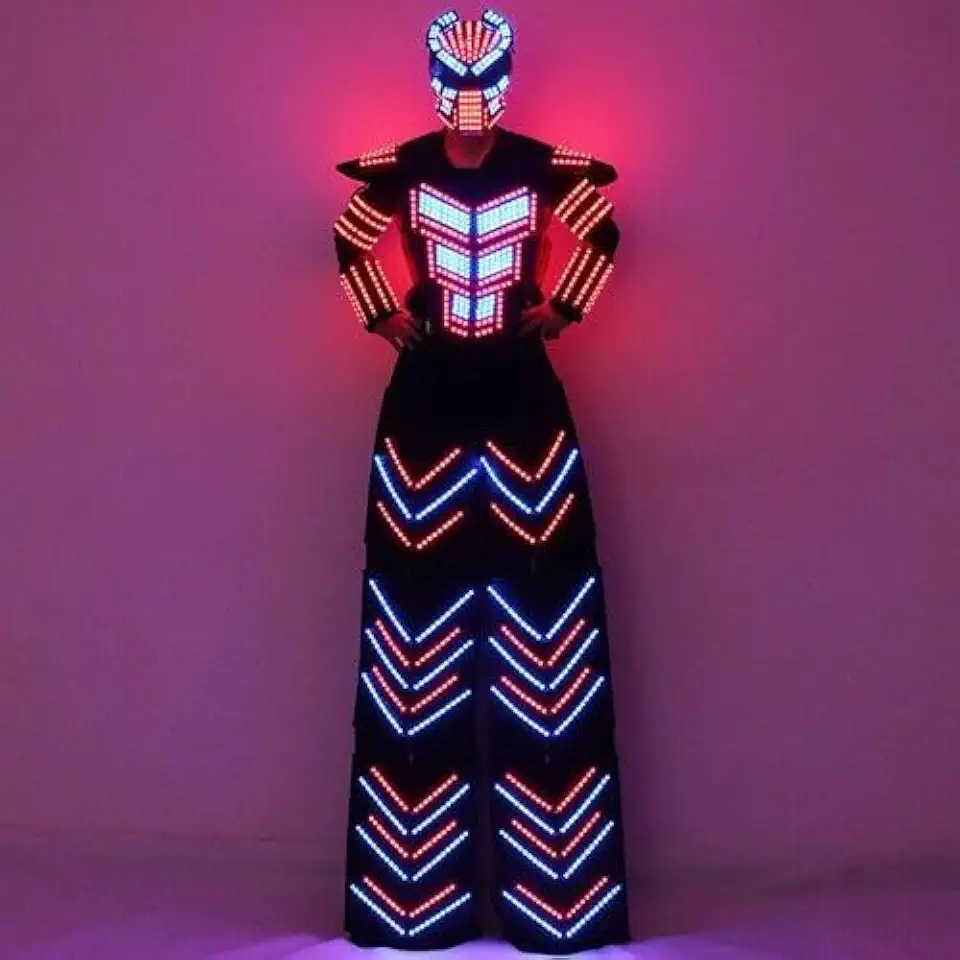 LED Robot Suit Clothes Stilts Walker Suit jacket Event Luminous Costume ...