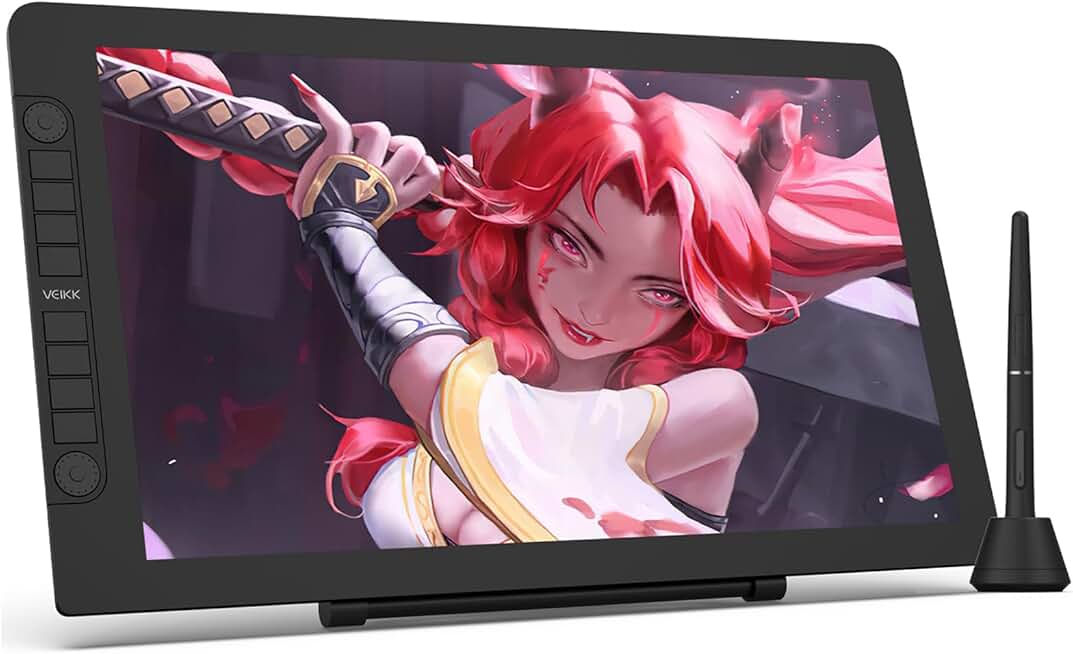 Drawing Tablet with Screen,VEIKK VK2200PRO Drawing Monitor,21.5 Inch ...