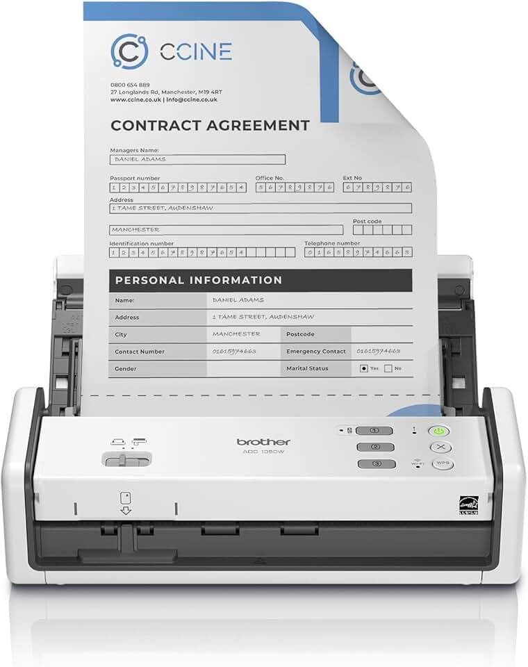 ADS-1350W Wireless Compact Desktop Scanner | Scan Speeds of Up to 30ppm ...