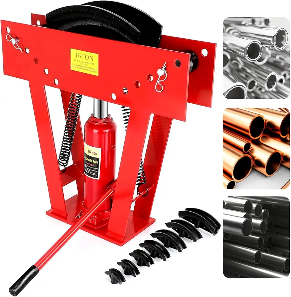 Hydraulic Pipe Bender 1/2 Inch Manual Copper Exhaust Tube Bender Tool 8 ...