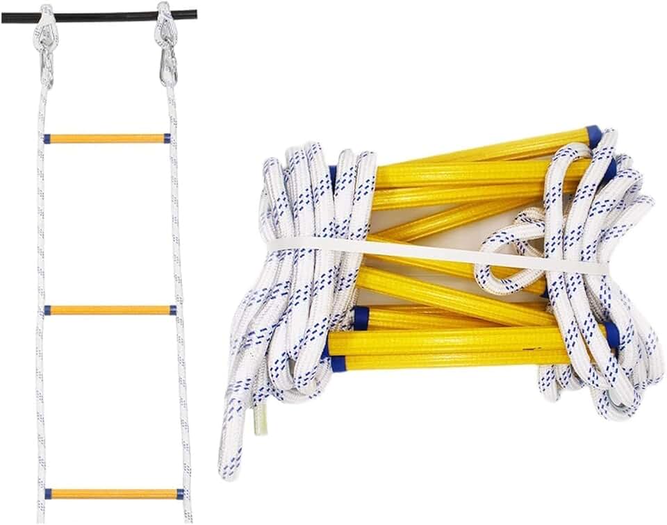 Fire Escape Rope Ladder Emergency Fire Escape Ladder Children Adults ...