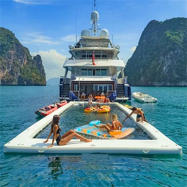Ocean Sea Swimming Pool Inflatable Pool Pontoons Yacht Water Sea with ...