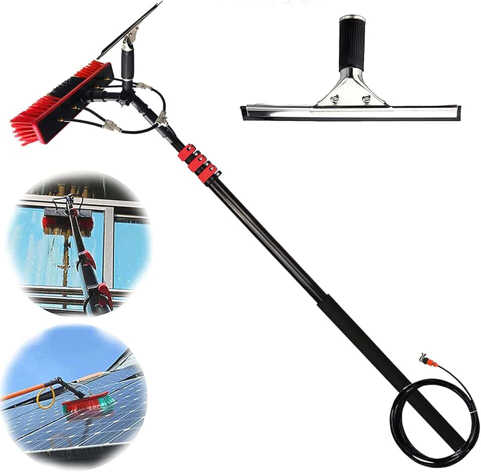 Cleaning Brush 12-39Ft Window Cleaning Pole Outdoor Water Fed ...