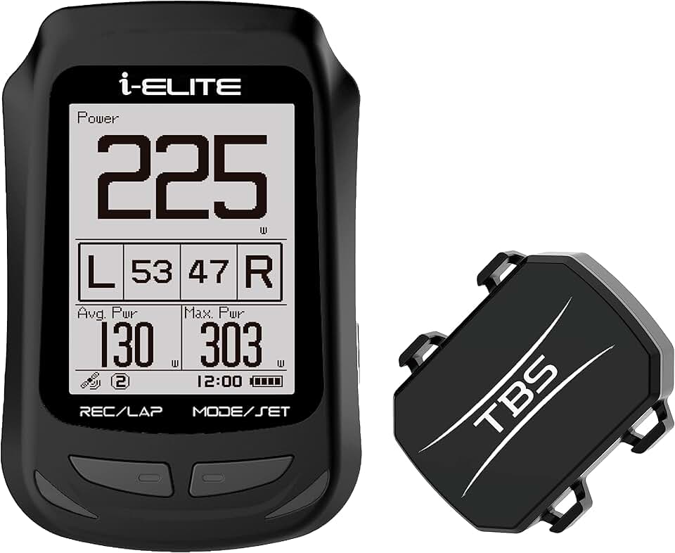 i-ELITE GPS Cycling/Bike Computer with Power Meter & Cadence Sensor ...