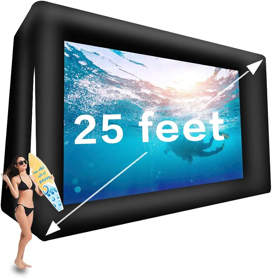 25ft Upgrade Inflatable Movie Screen Outdoor Cinema Incl Blower ...