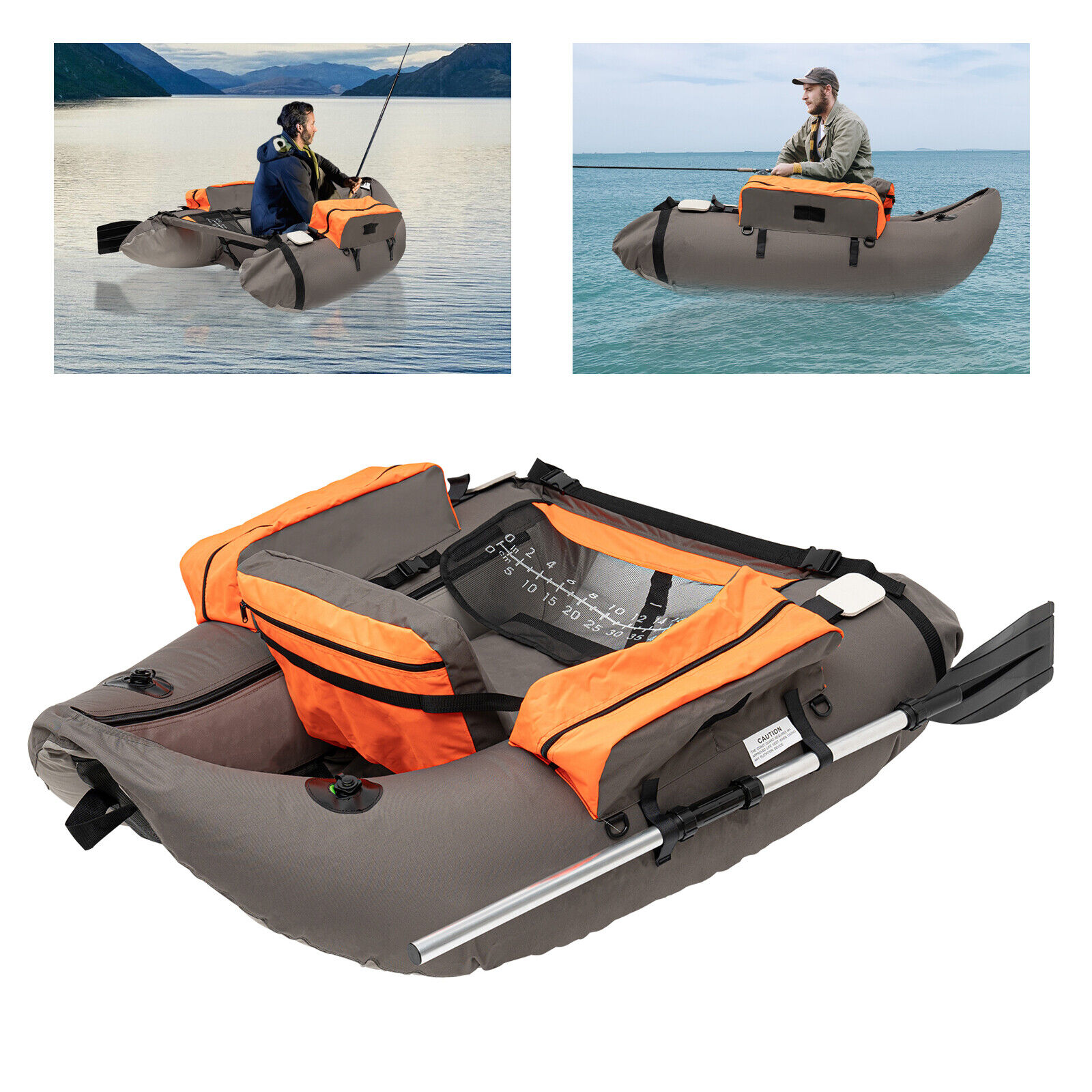 Portable Inflatable Fishing Boat Raft Backrest Adjustable Angle ...