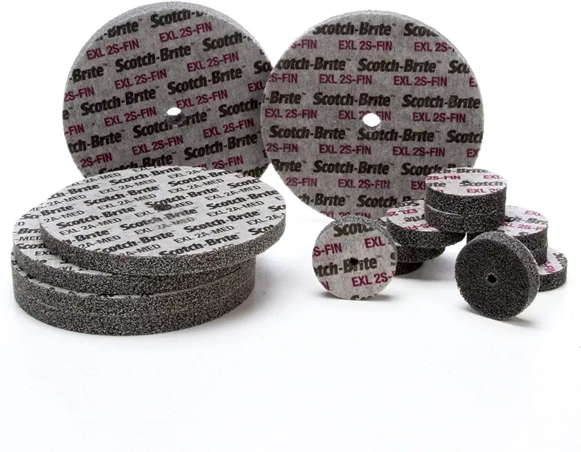 Scotch-Brite EXL Deburring Wheel, Silicon Carbide, 8" Diameter, 9S Fine ...