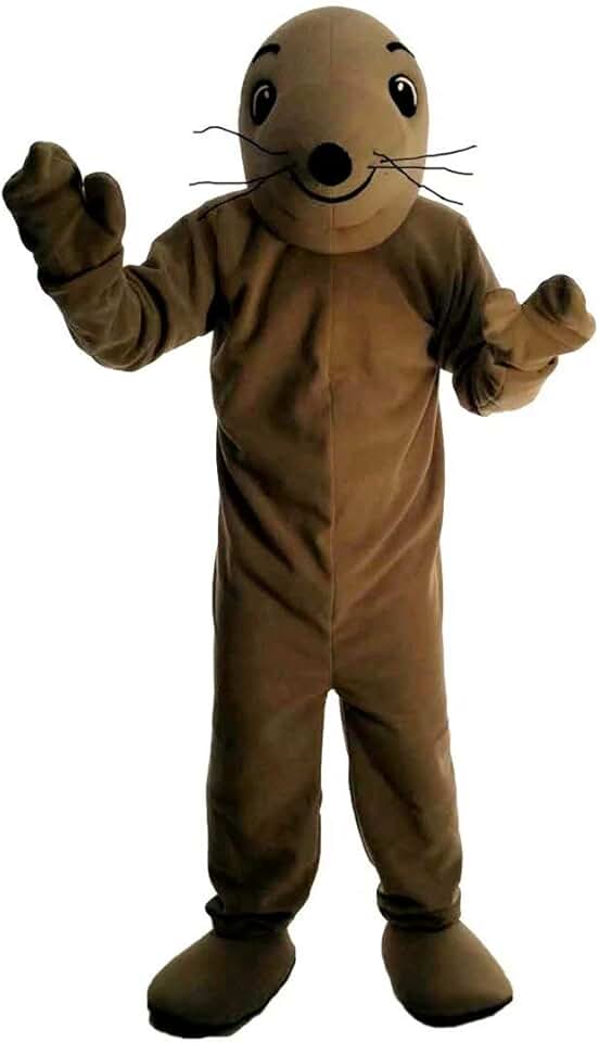 Seal Cartoon Costume Mascot Plush with Mask for Adult Cosplay Party ...