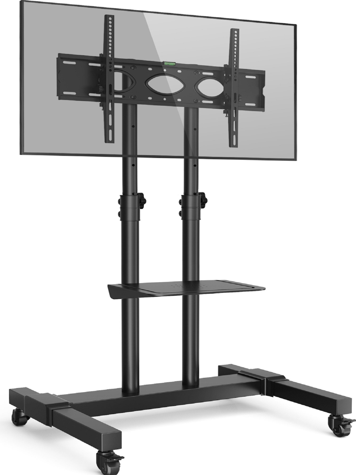Tall Rolling TV Stand with Wheels for 32 to 85 Inch Flat Panel TVs Tilt ...