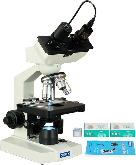 OMAX 40-2500X LED Digital Binocular Compound Microscope USB Camera ...