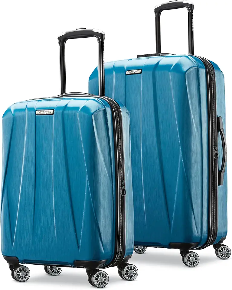 Samsonite Centric 2 Hardside Expandable Luggage with Spinner Wheels, Caribbean Blue, 2-Piece Set ...