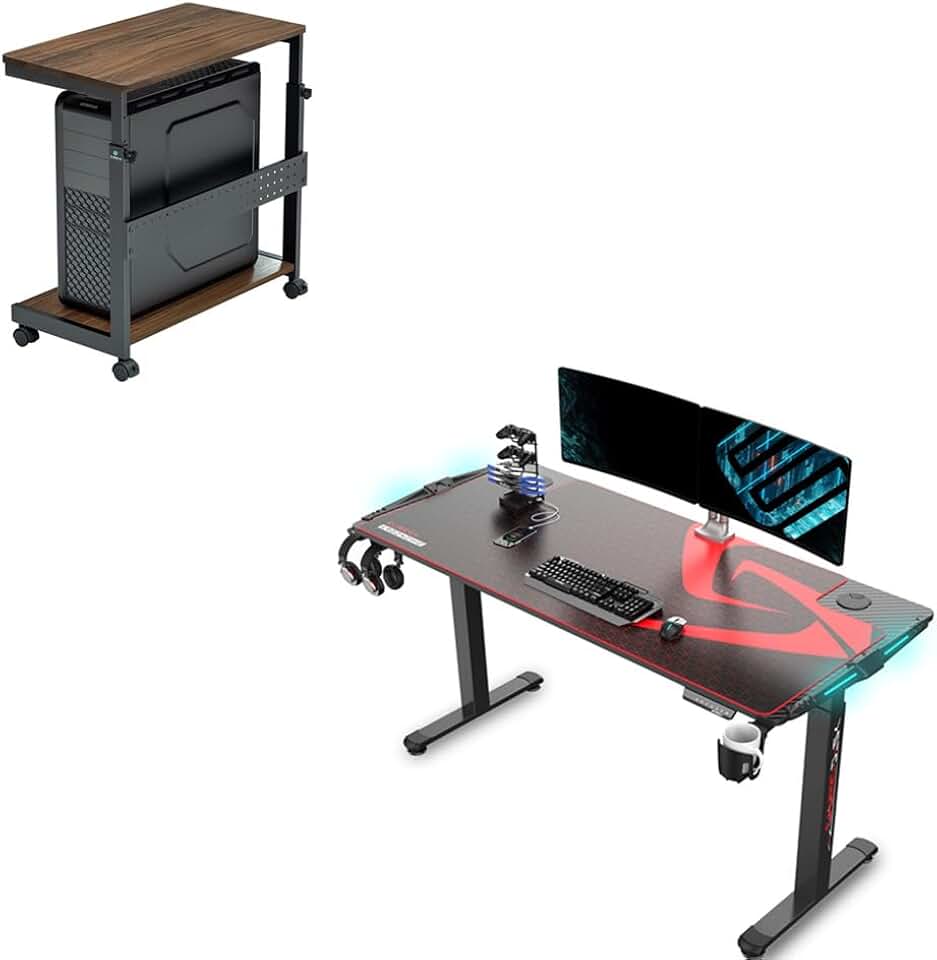 EUREKA ERGONOMIC 65 inch Electric Height Adjustable Gaming Desk ...