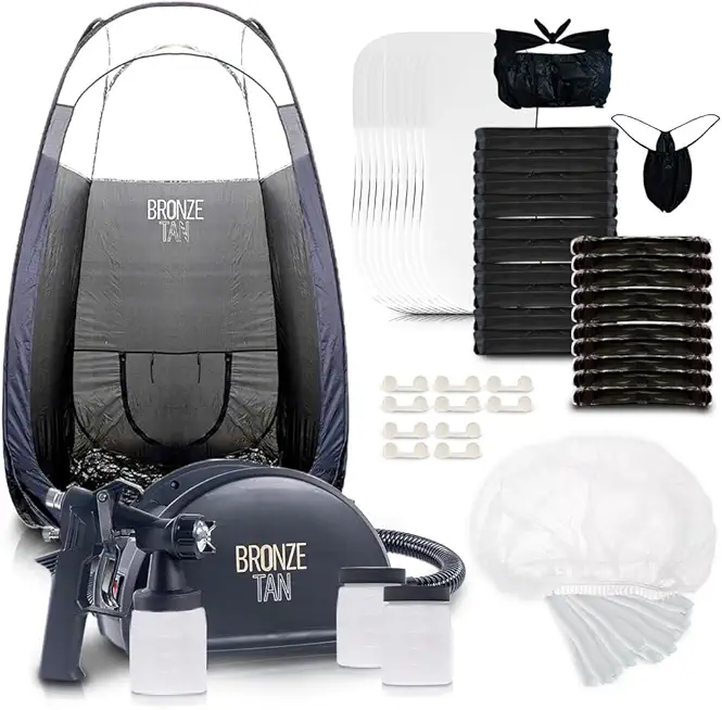 Bronze Tan Professional Spray Tanning Essentials Kit - Includes Machine ...