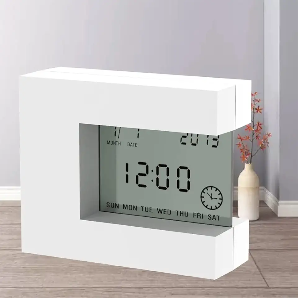 Electronic Clock Home Desk Decoration with Digital LCD Calendar Date ...